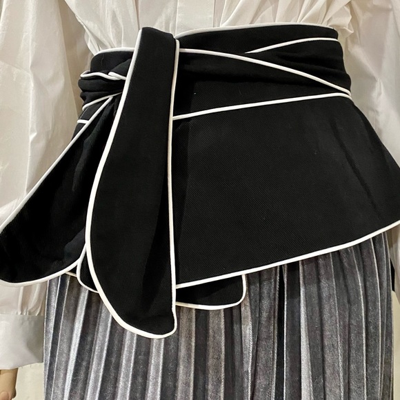 Accessories | New Black White Trim Wide Bow Design Waist Wrap Enhancing ...